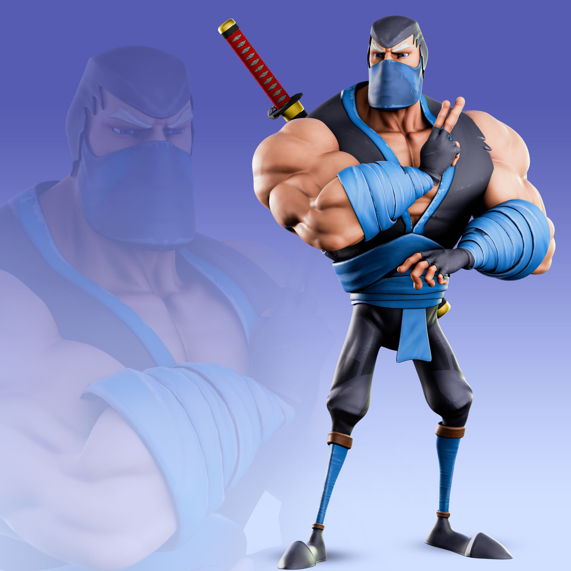 ArtStation - Stylized Ninja Warrior