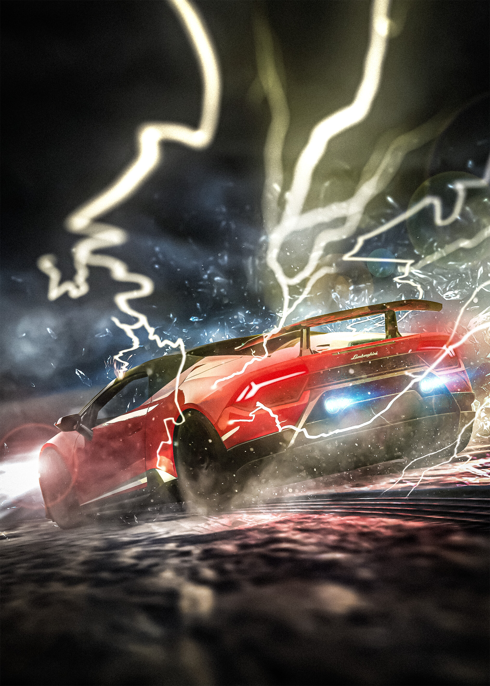 ArtStation - Car in Storm