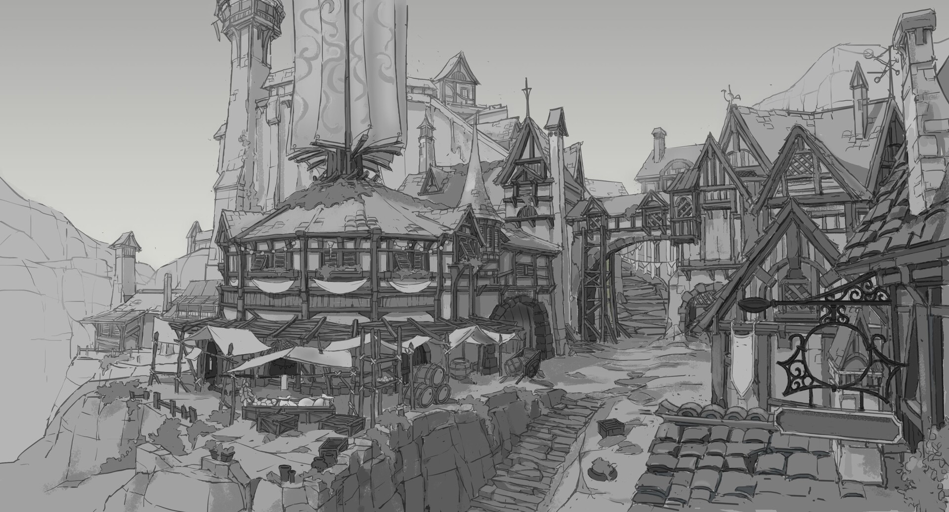 Pei-Gong场景概念&百昼艺术设计 - 学生作品