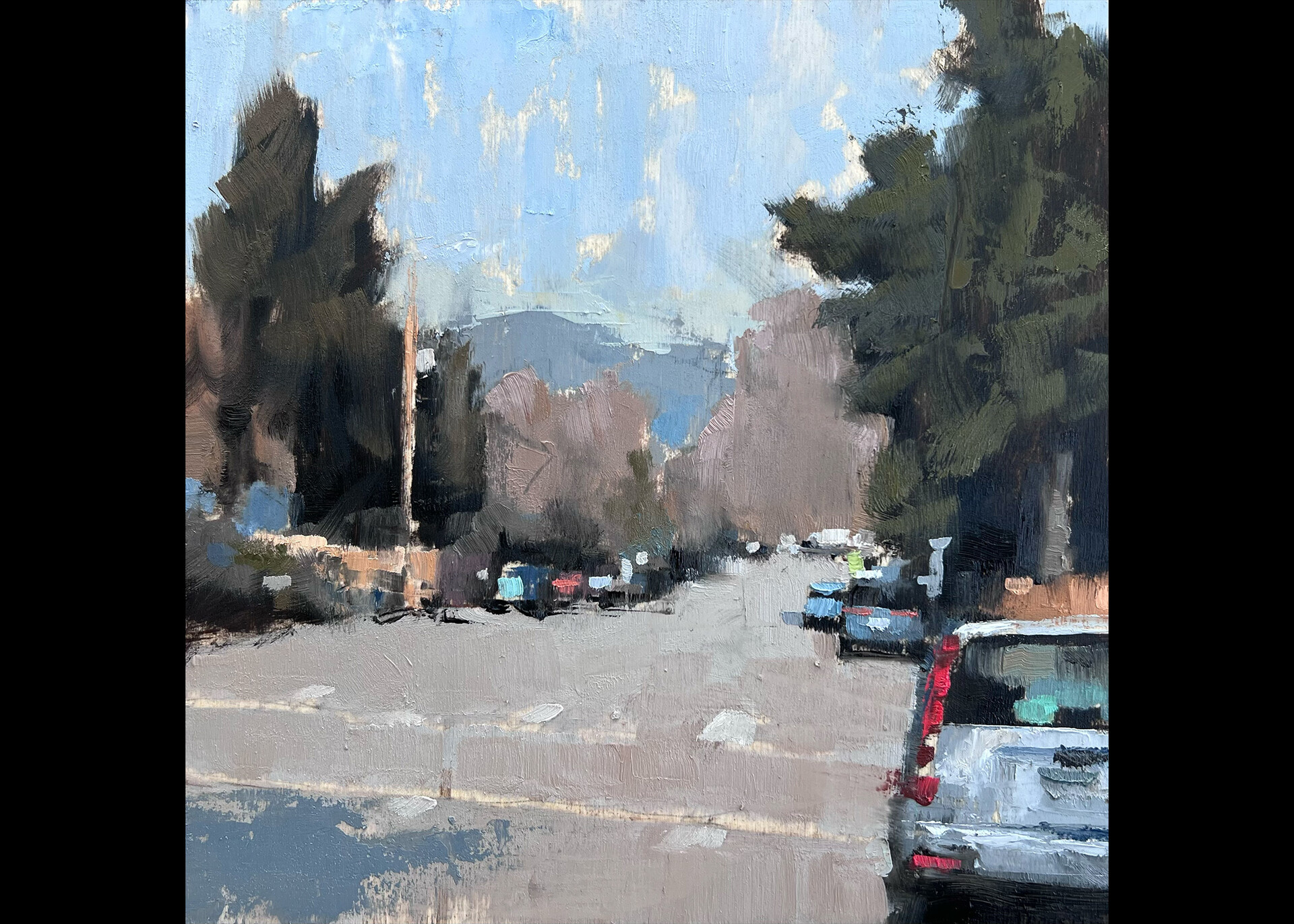 ArtStation - Ithaca Street- Oil Painting