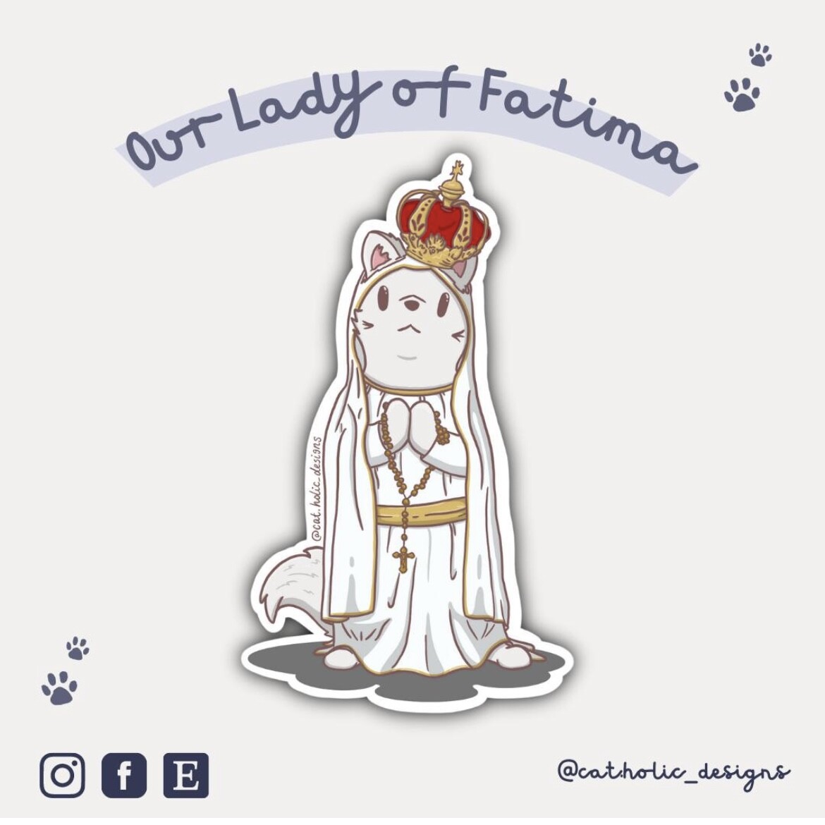 ArtStation - Our Lady of Fatima - Cat-holic Designs