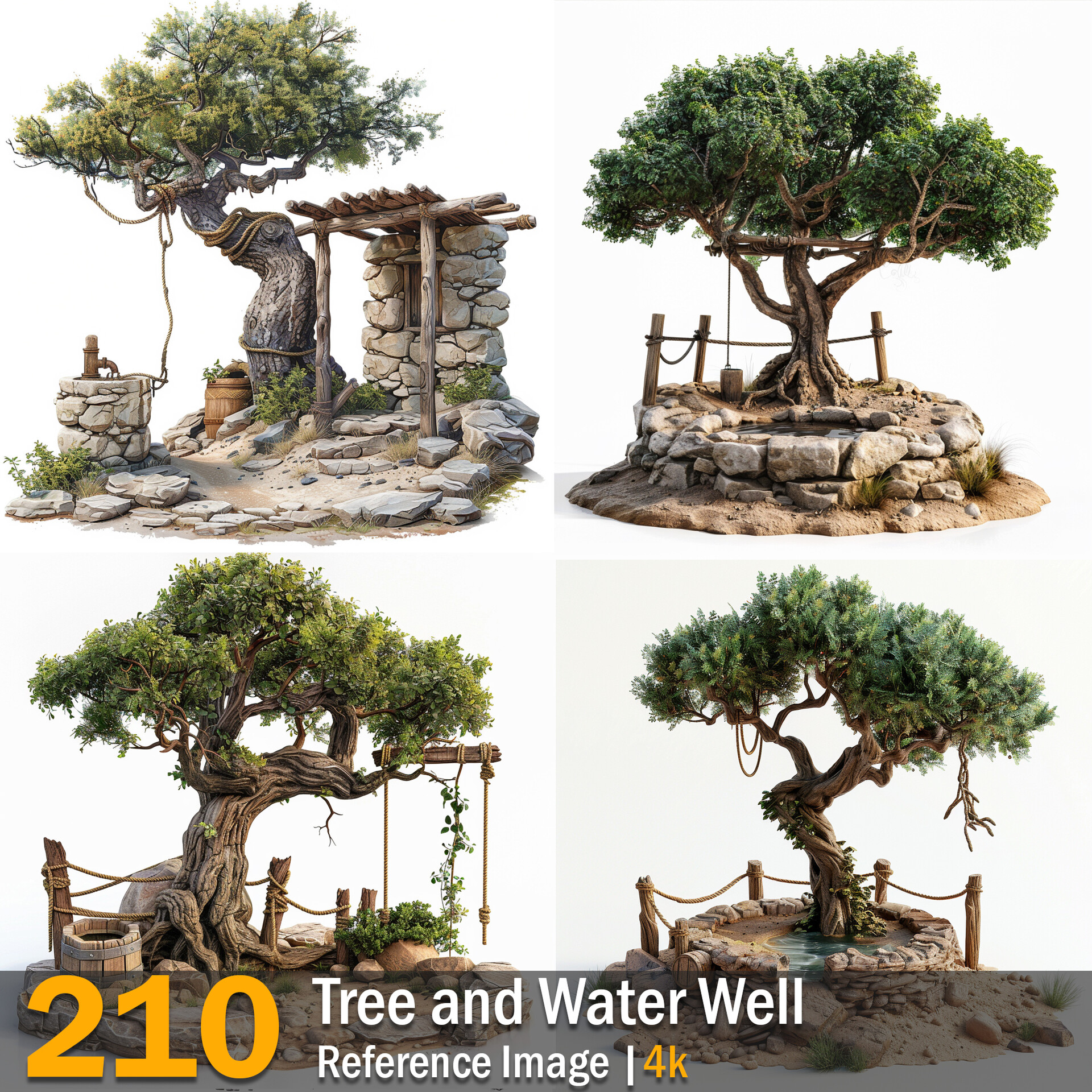 ArtStation - Tree and Water Well | Reference Images | 4K