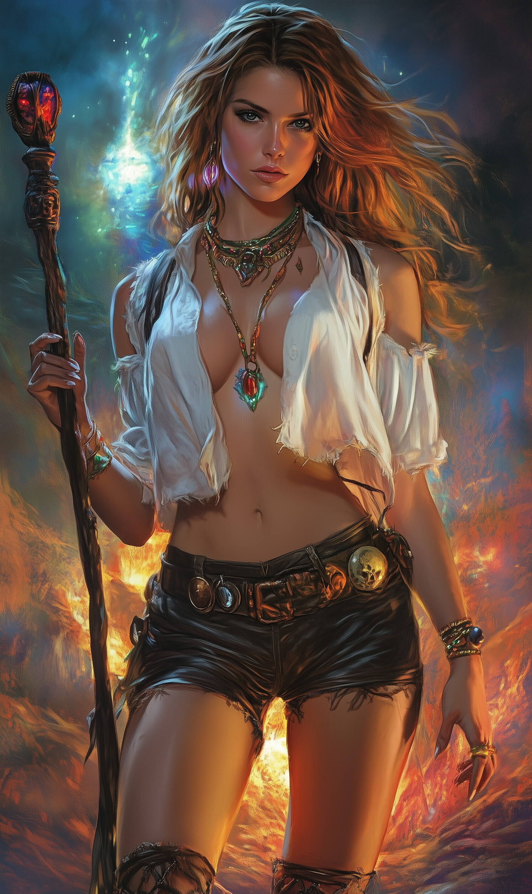 ArtStation - sorceress with magic staff