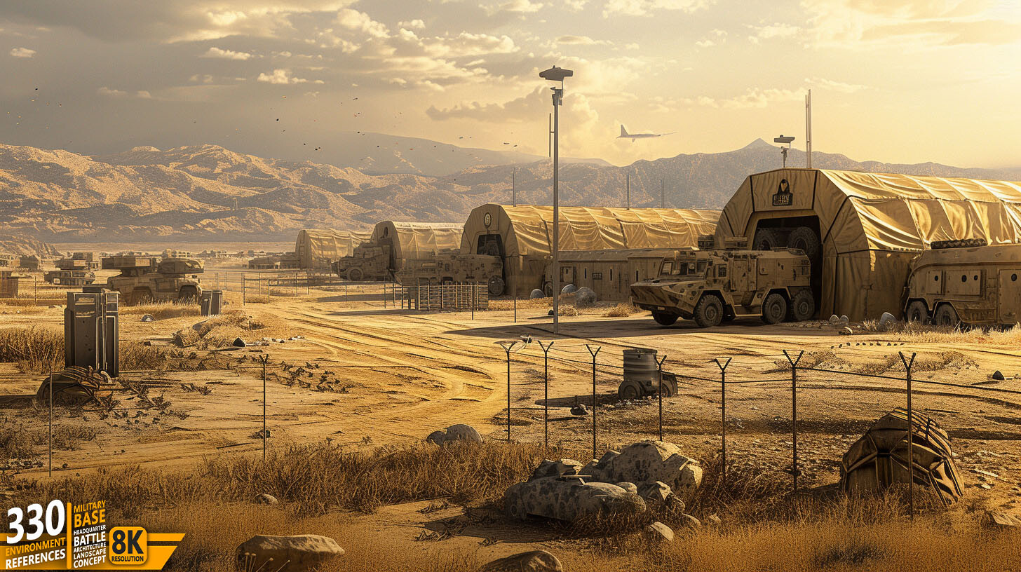 ArtStation - 330 Military Base-Headquarter-battle-Architecture ...
