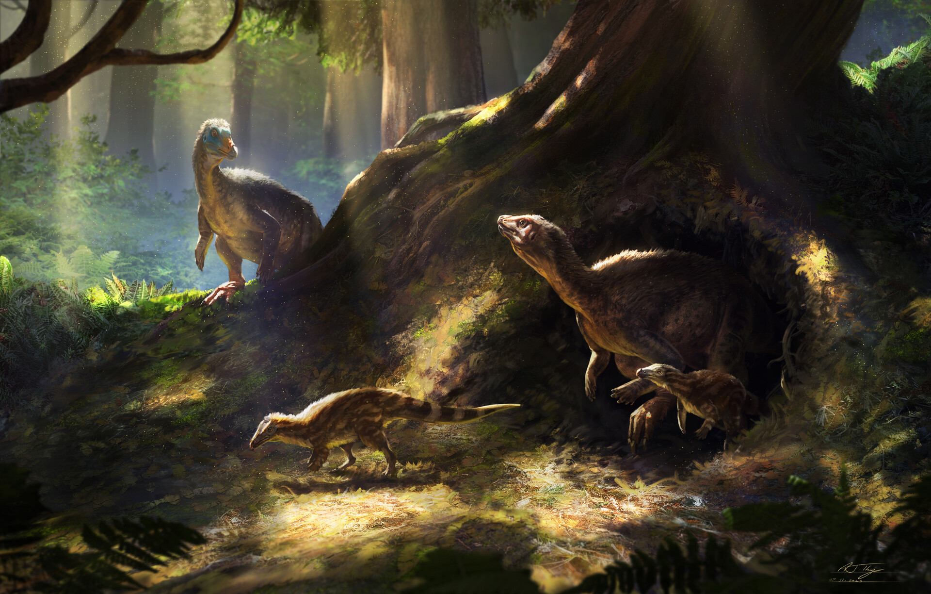ArtStation - Thescelosaurus: A paleoart commission