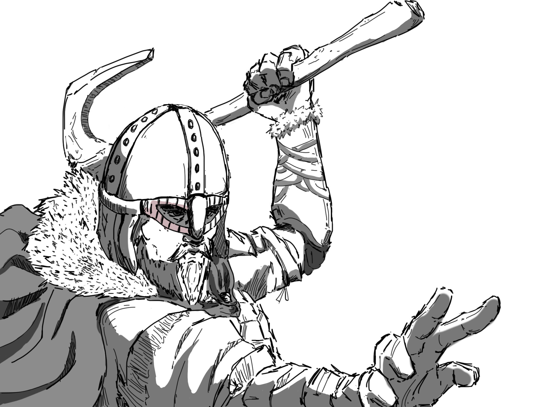 ArtStation - sketch, viking