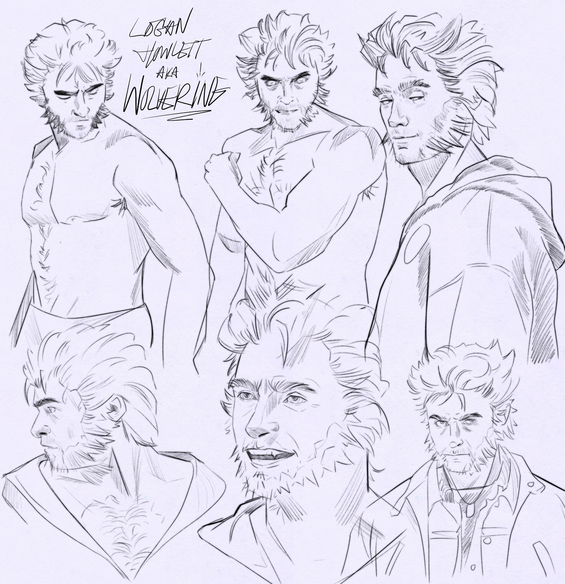 ArtStation - X-Men (2000) Wolverine Sketches