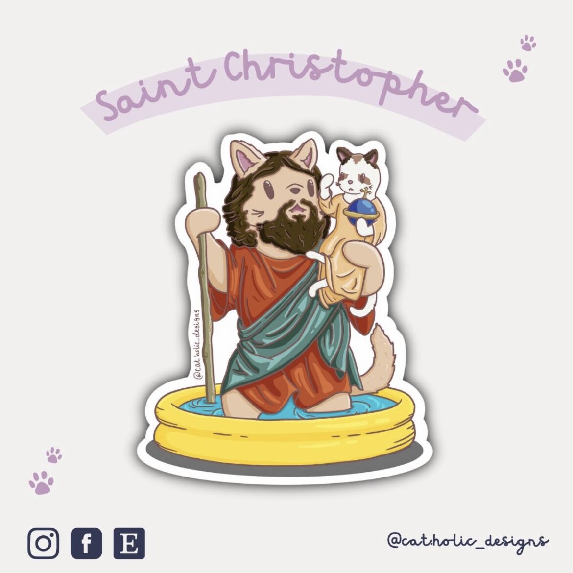 ArtStation - Saint Chistopher - Cat-holic Designs