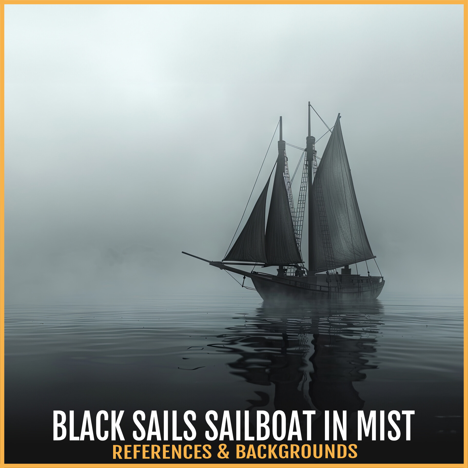 ArtStation - 303 Black Sails Sailboat in Mist