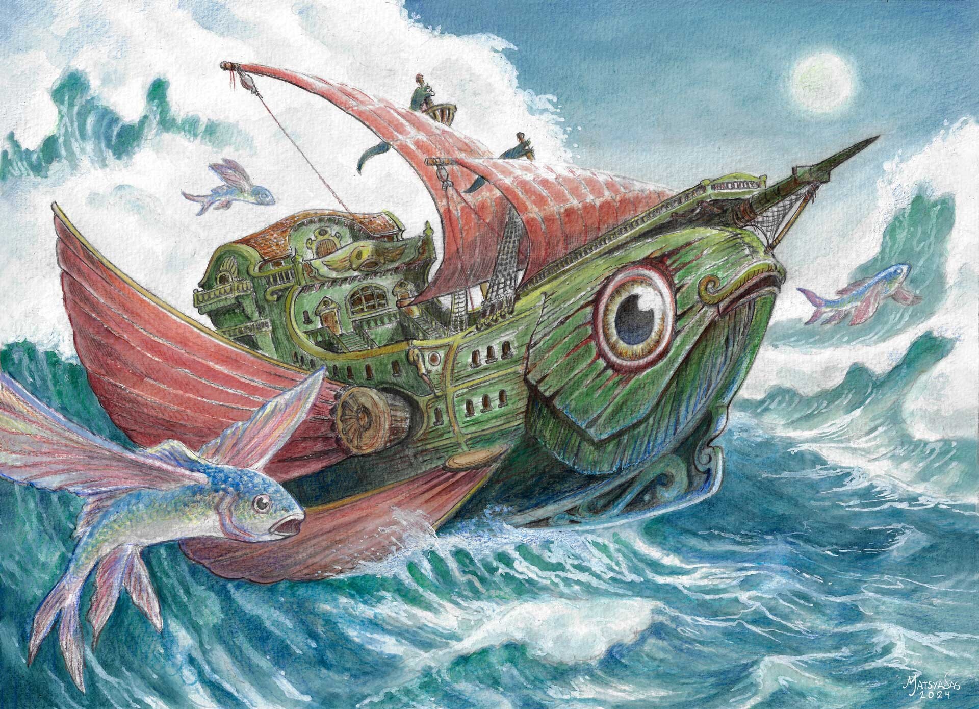 Matsya Das - Green Marlin's Flying Fish