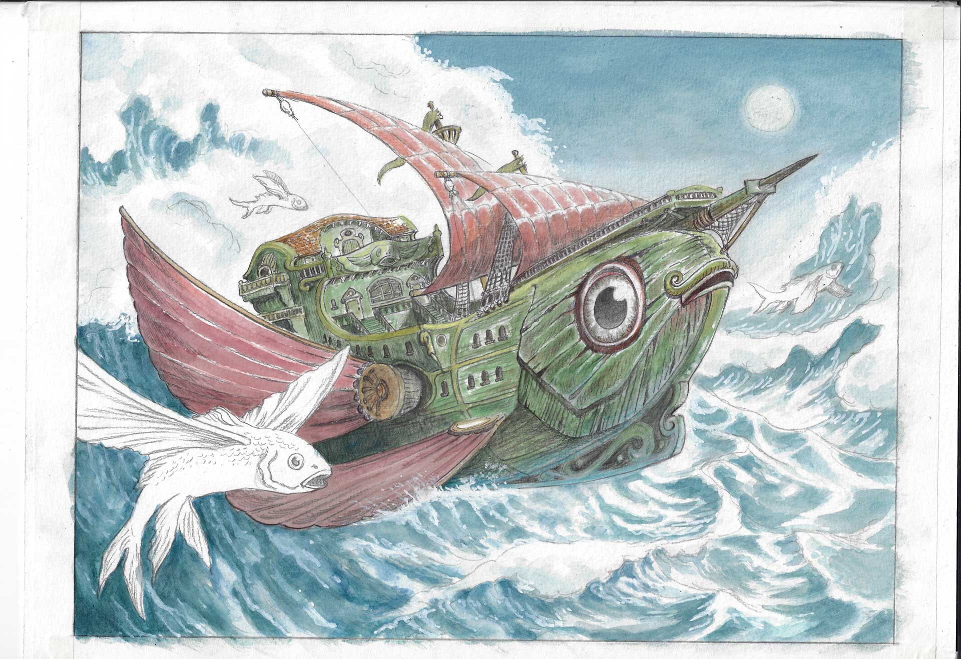 Matsya Das - Green Marlin's Flying Fish