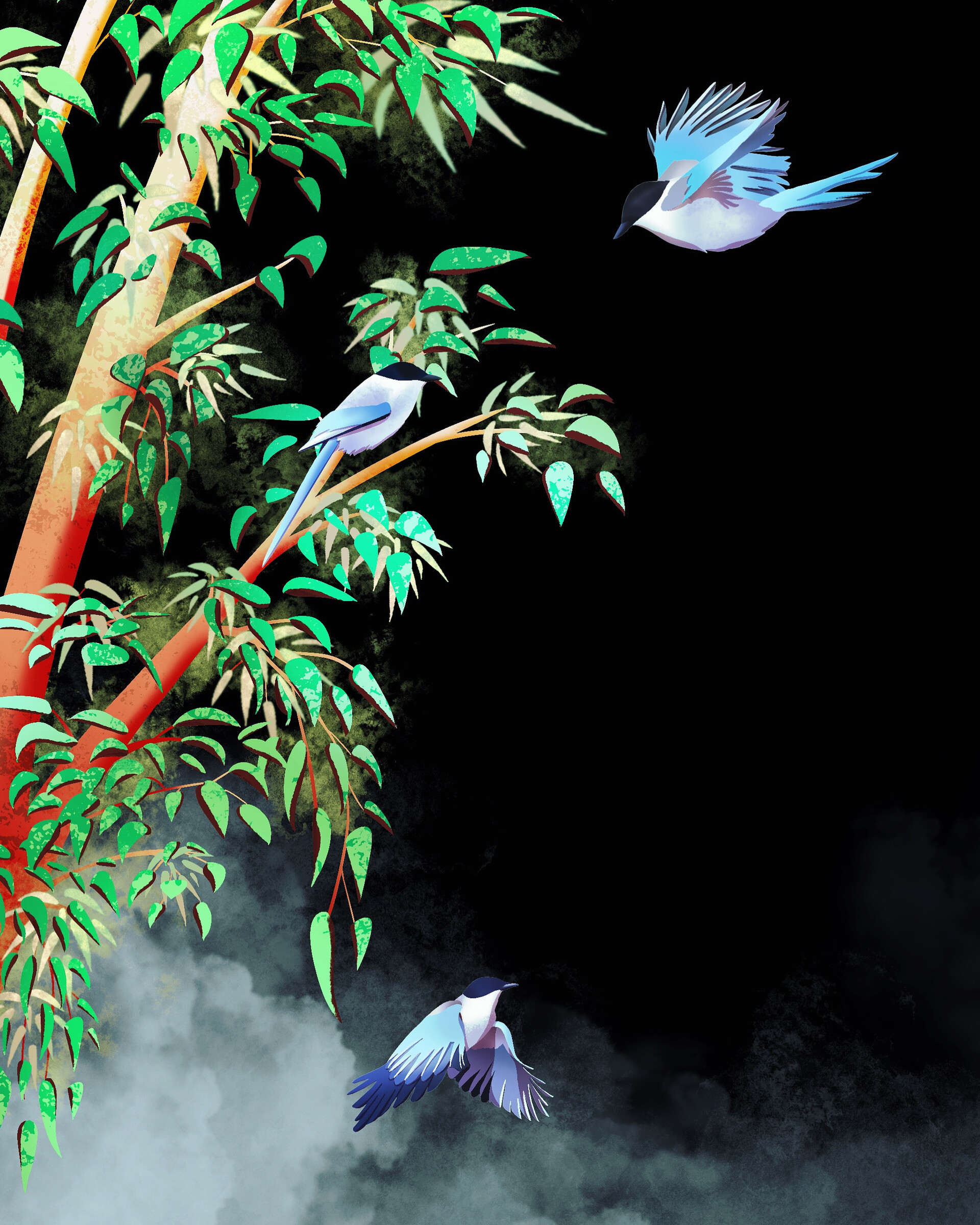 ArtStation - Birds and Tree