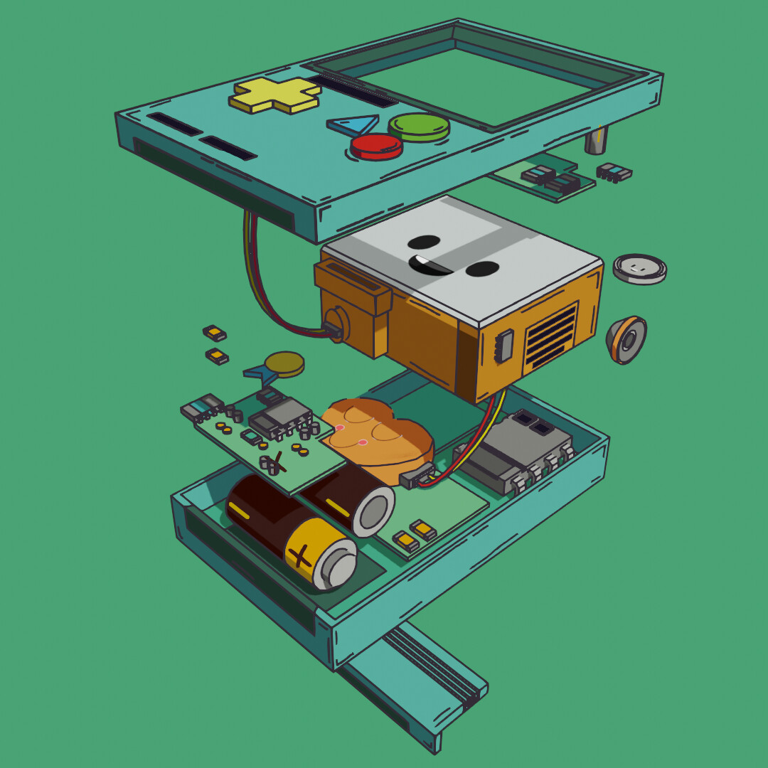ArtStation - GameBoy/BMO Teardown
