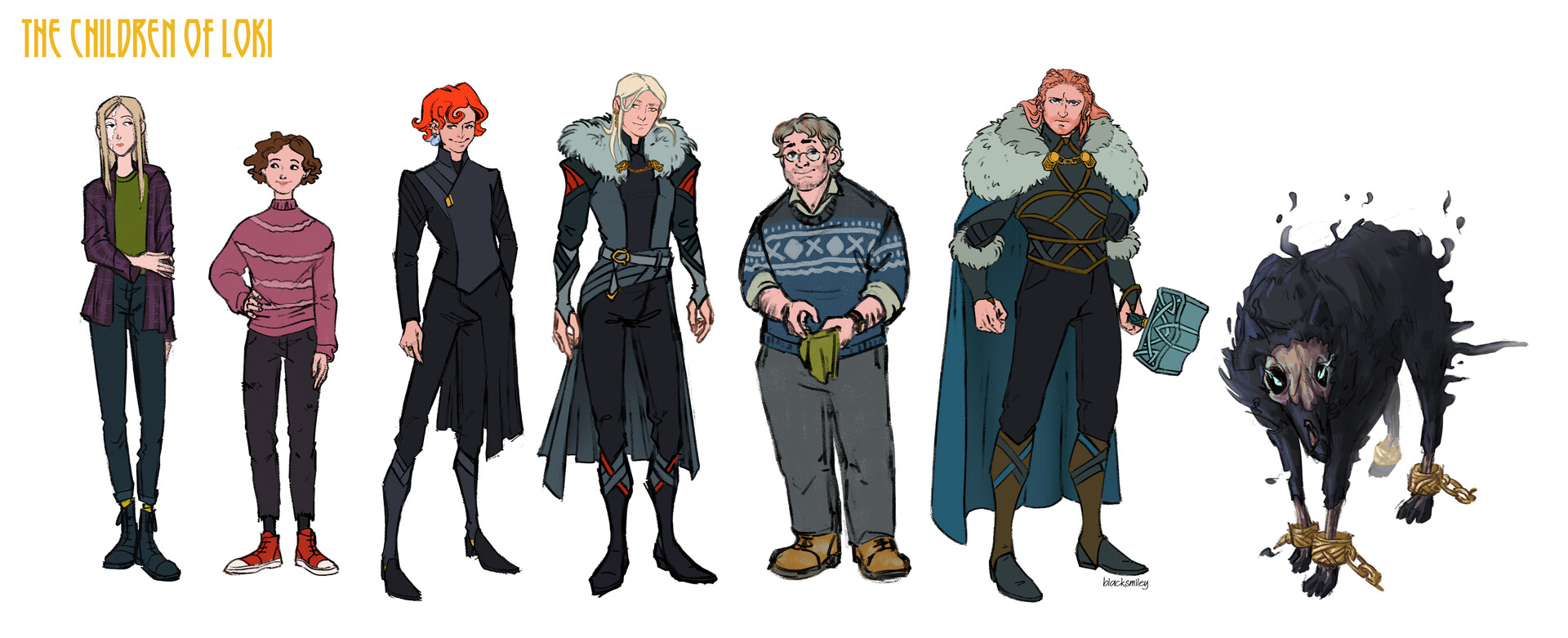 Loki And His Children Cristiana Voinea (aka Blacksmiley) The