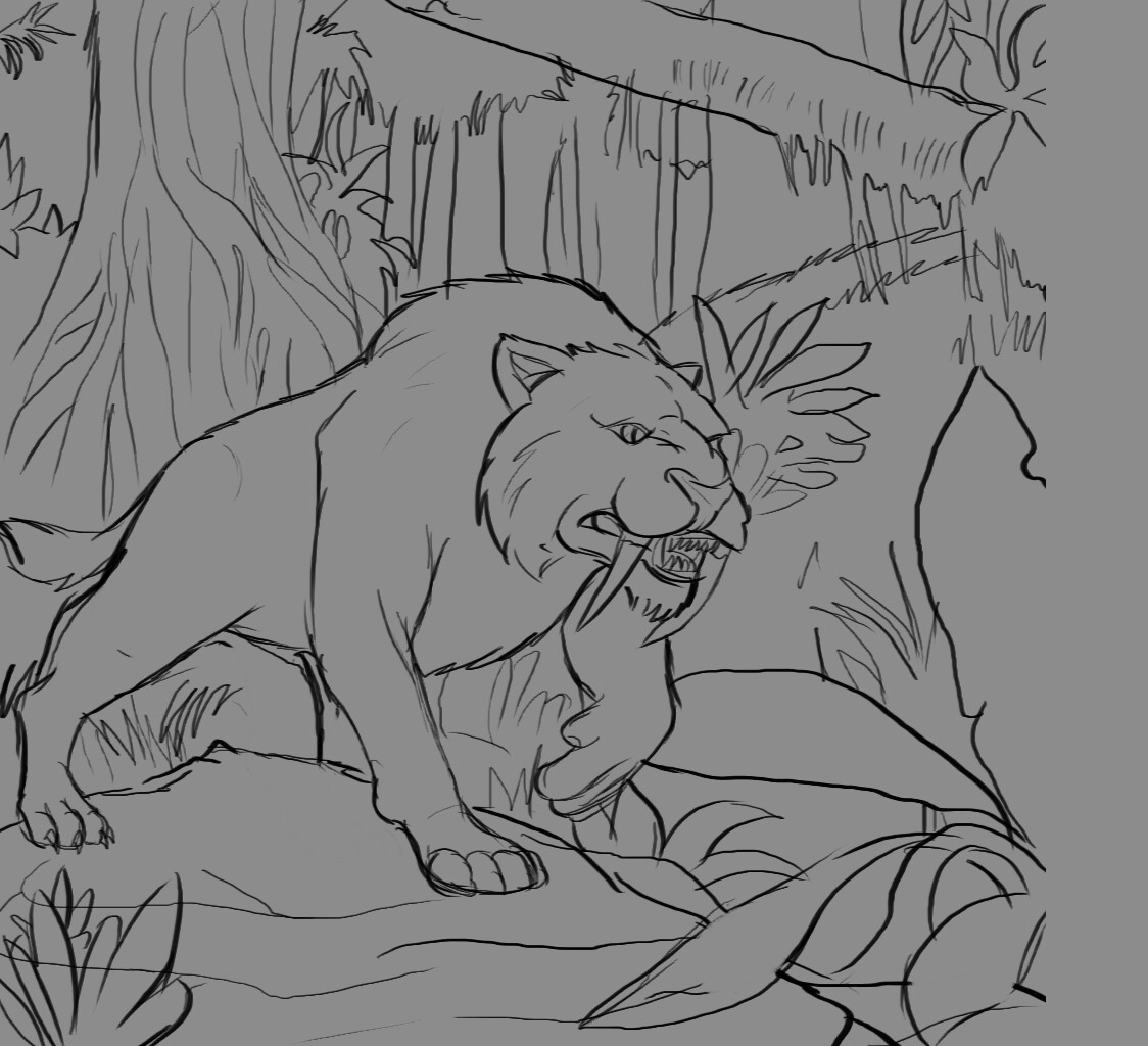 smilodon coloring pages