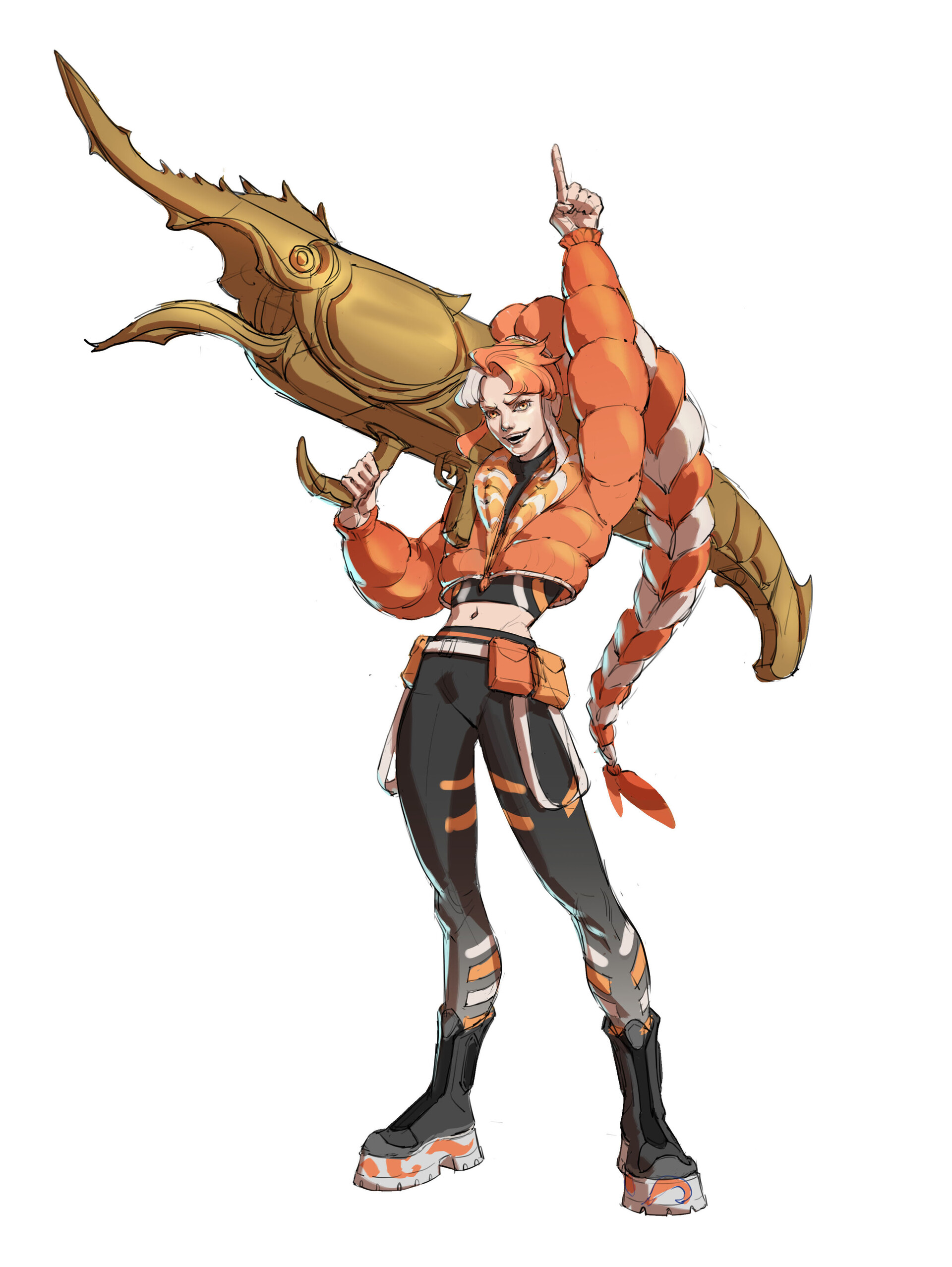 ArtStation - Ebi the Cyberpunk Shrimp