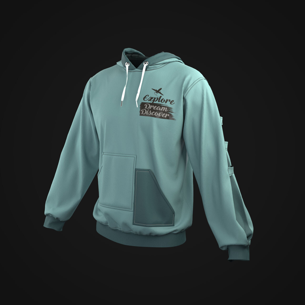ArtStation - Men's hoodie model (Project files: *zprj *OBJ *FBX )