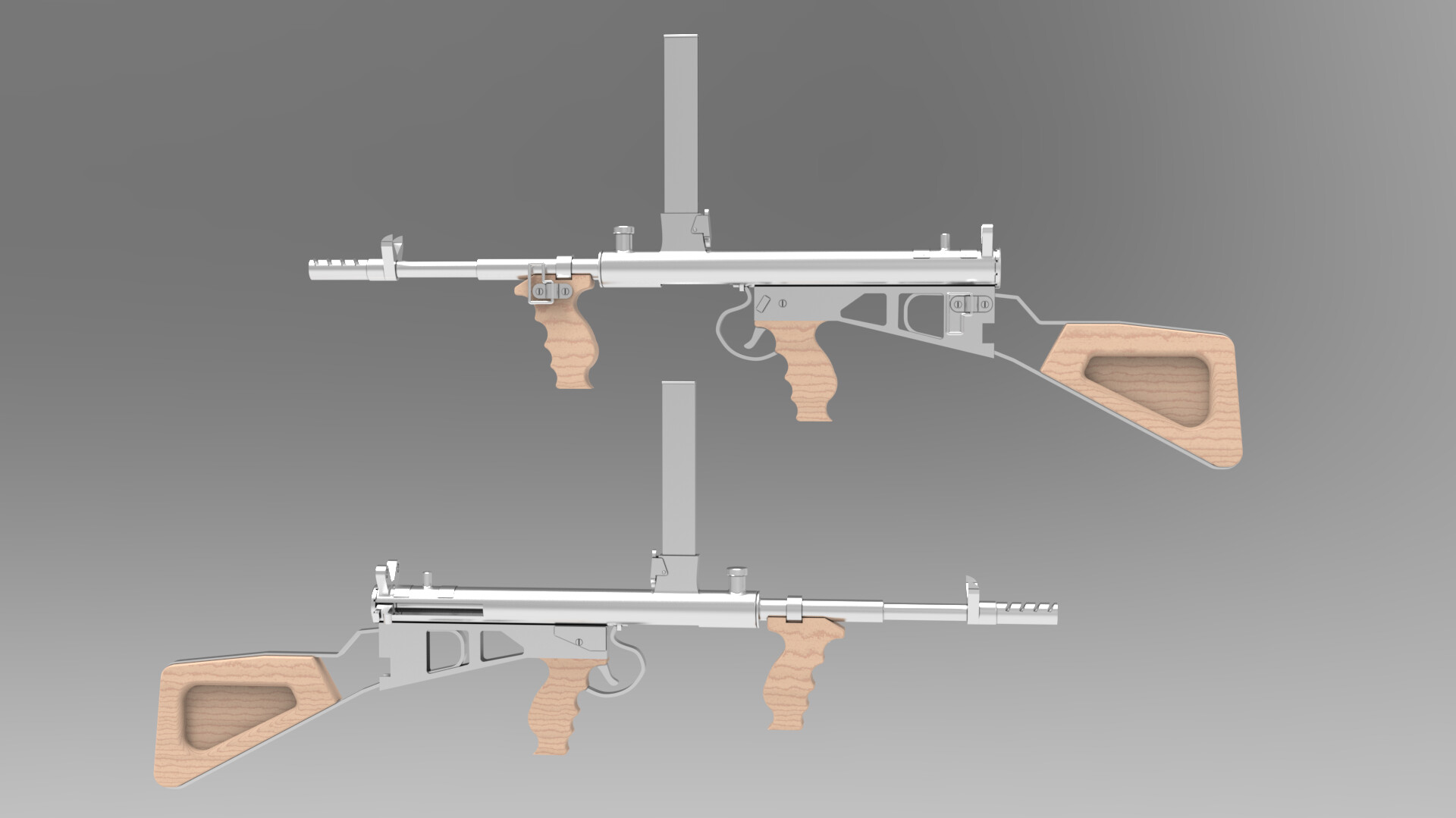 ArtStation - Owen Machine Carbine and modifications
