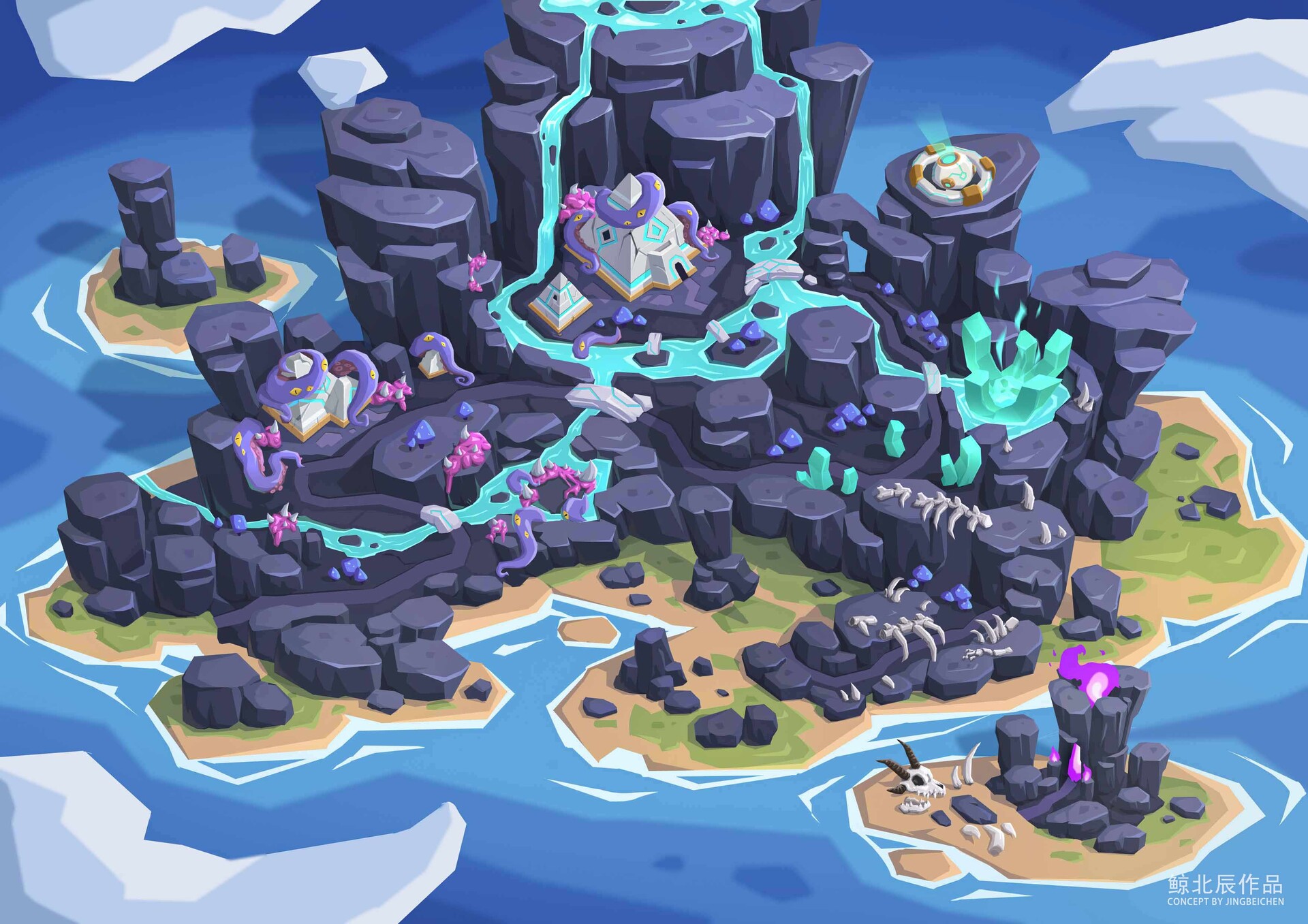 ArtStation - Sand table map - Alcatraz