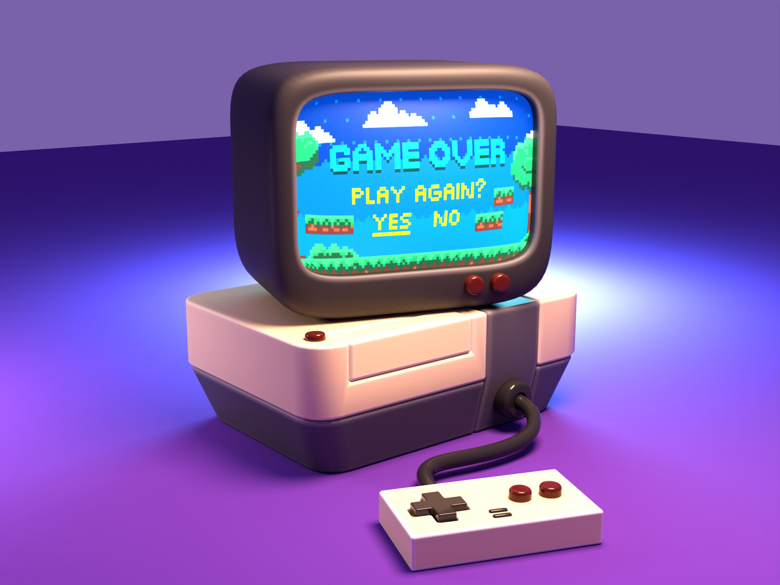 ArtStation - Old School Game Console (Game Prop)