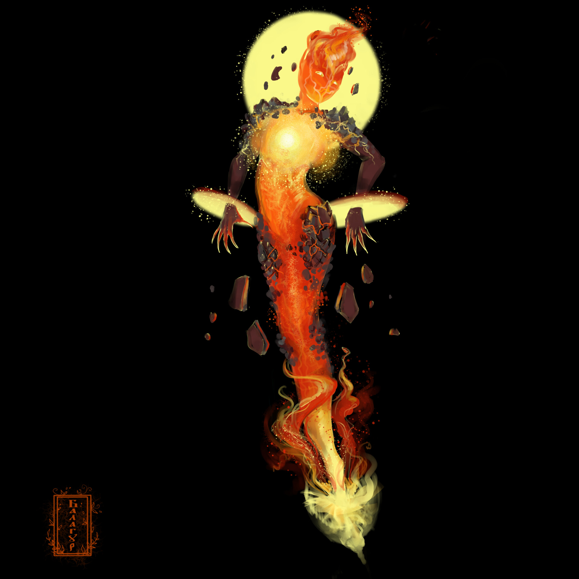 ArtStation - The fire elemental.