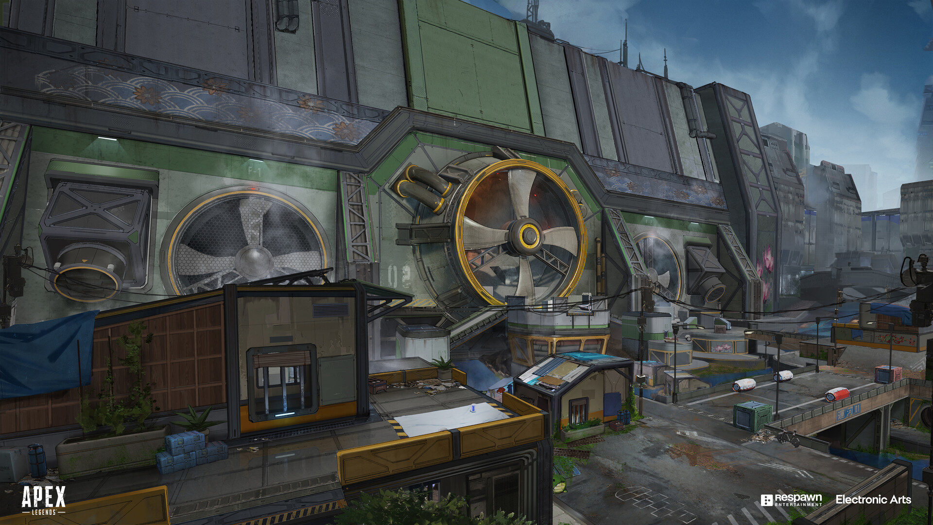 Zack Lee - Apex Legends - E-District Concept Art