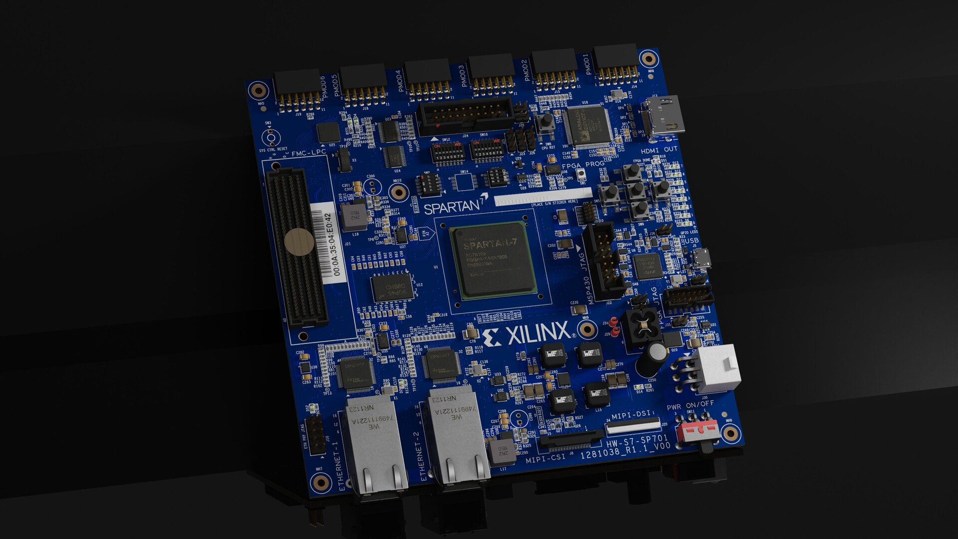 F2A 3DMODEL - 3D model SP701 Spartan-7 FPGA Evaluation Kit XILINX