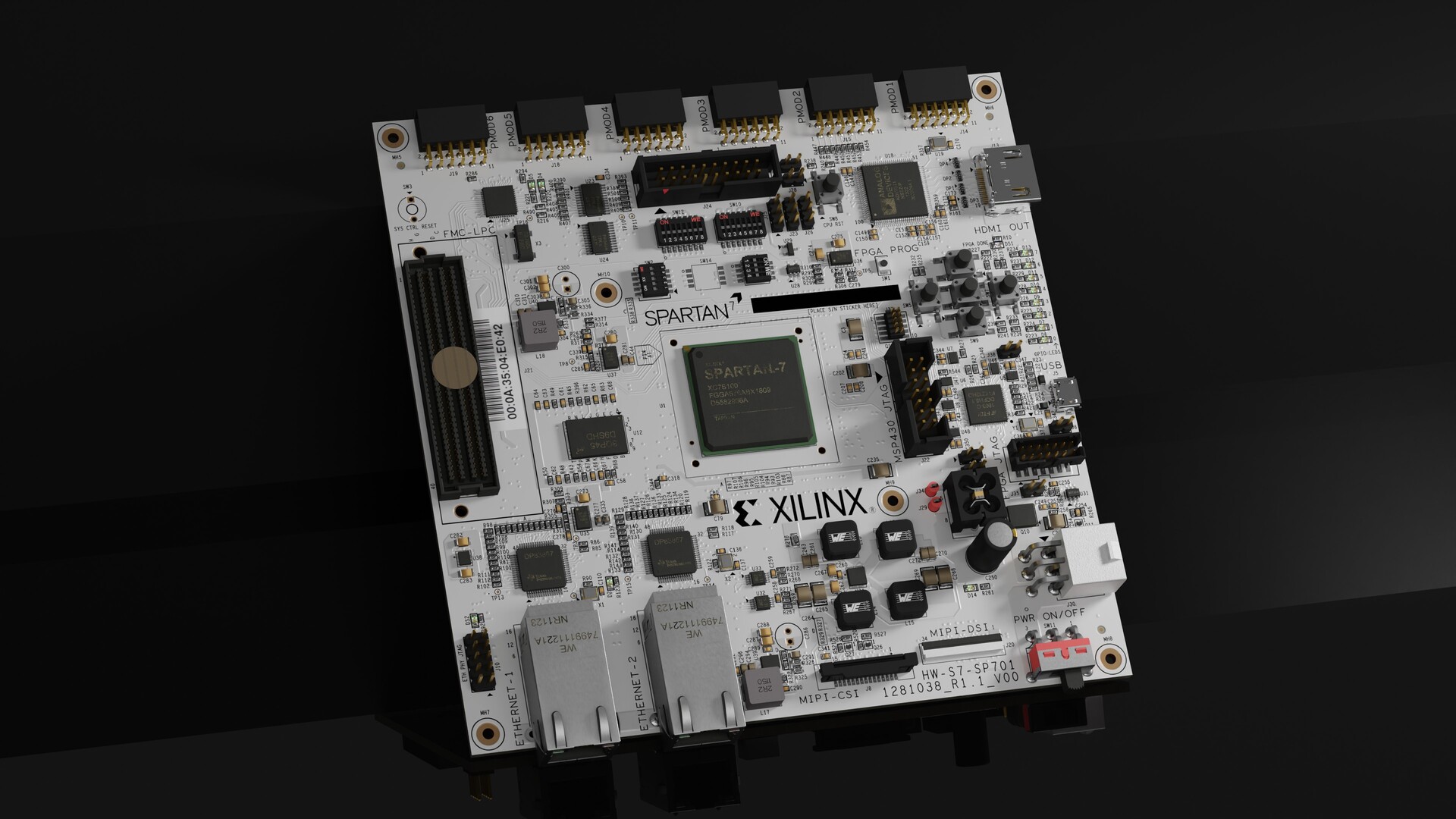 F2A 3DMODEL - 3D model SP701 Spartan-7 FPGA Evaluation Kit XILINX