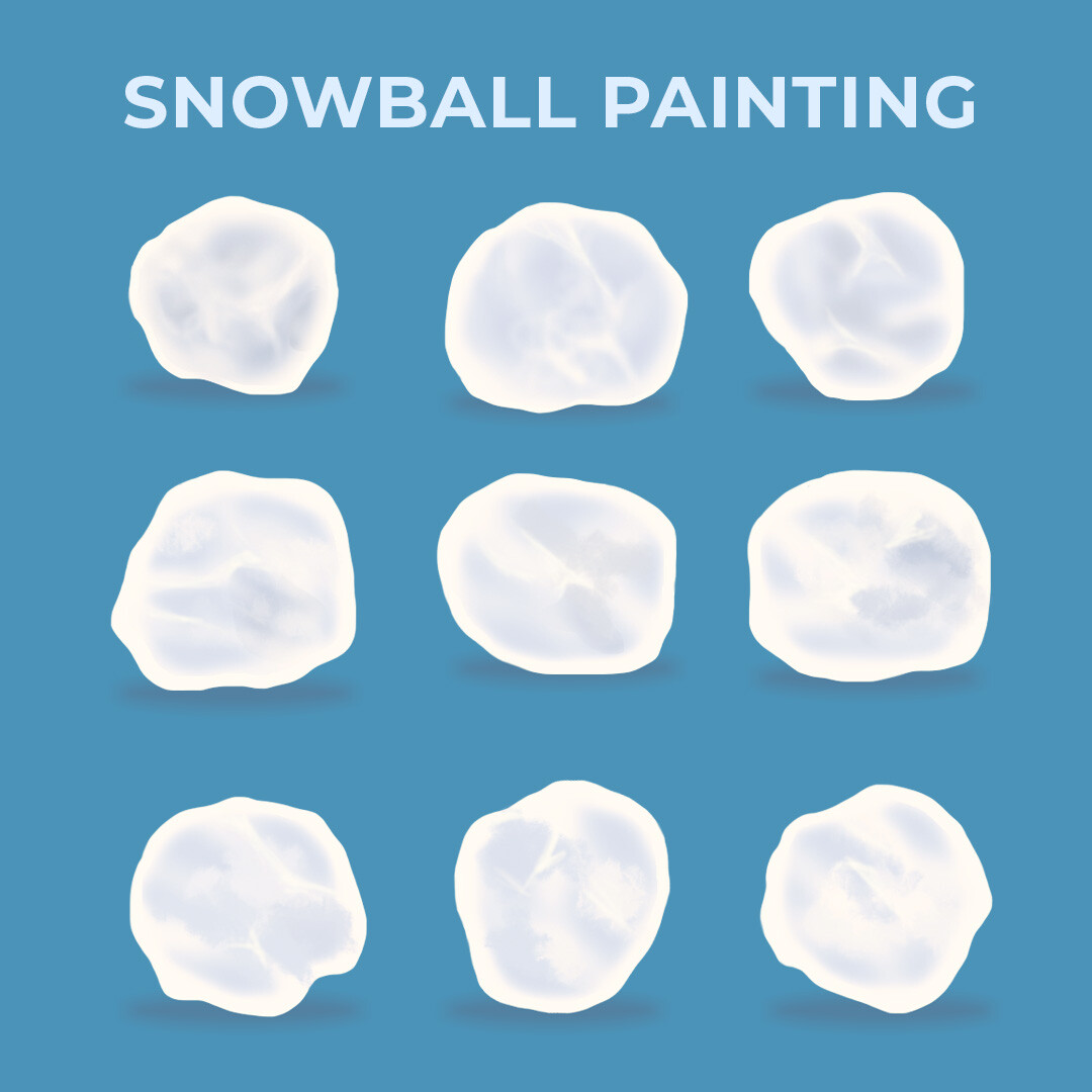 ArtStation - studies of a snowball painting
