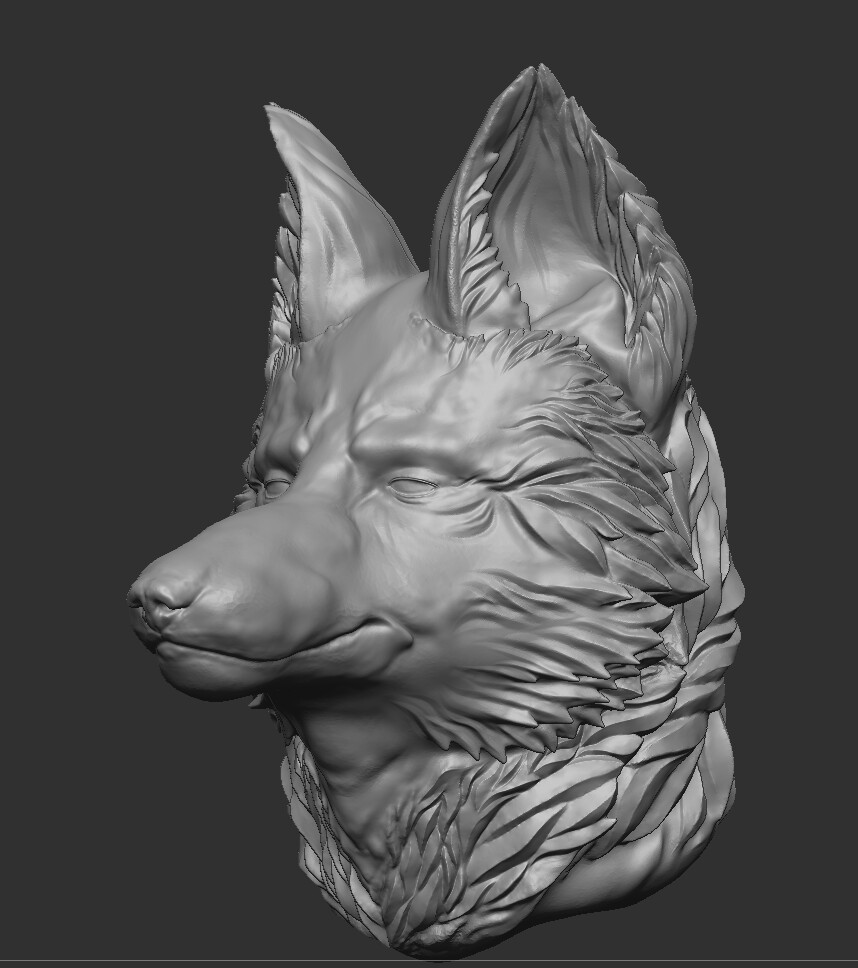 ArtStation - WIP Fox head