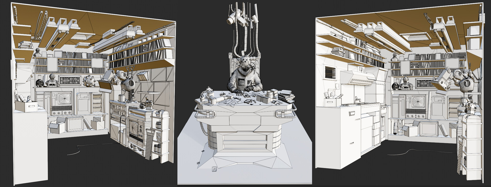 Melissa Kezia - Cyberpunk Laboratory Environment 3D Stylized