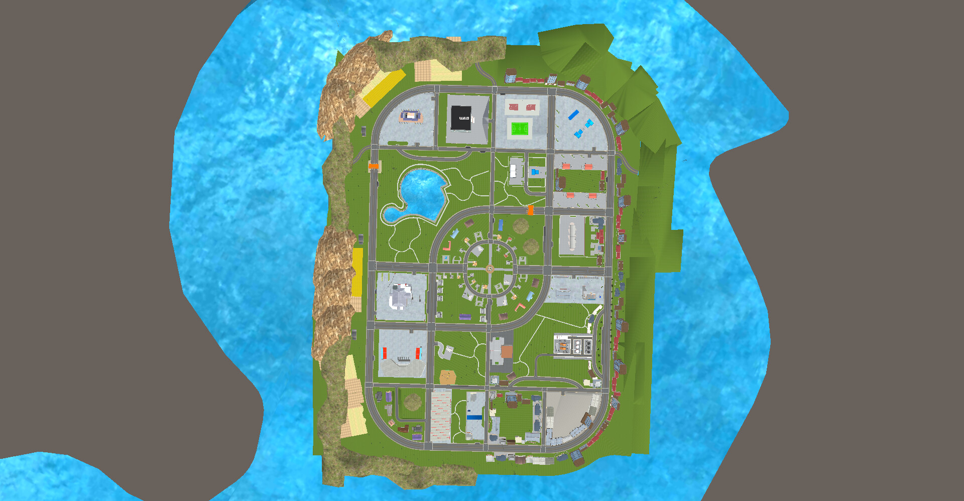 ArtStation - 3d Model City For FPS Simulator Game