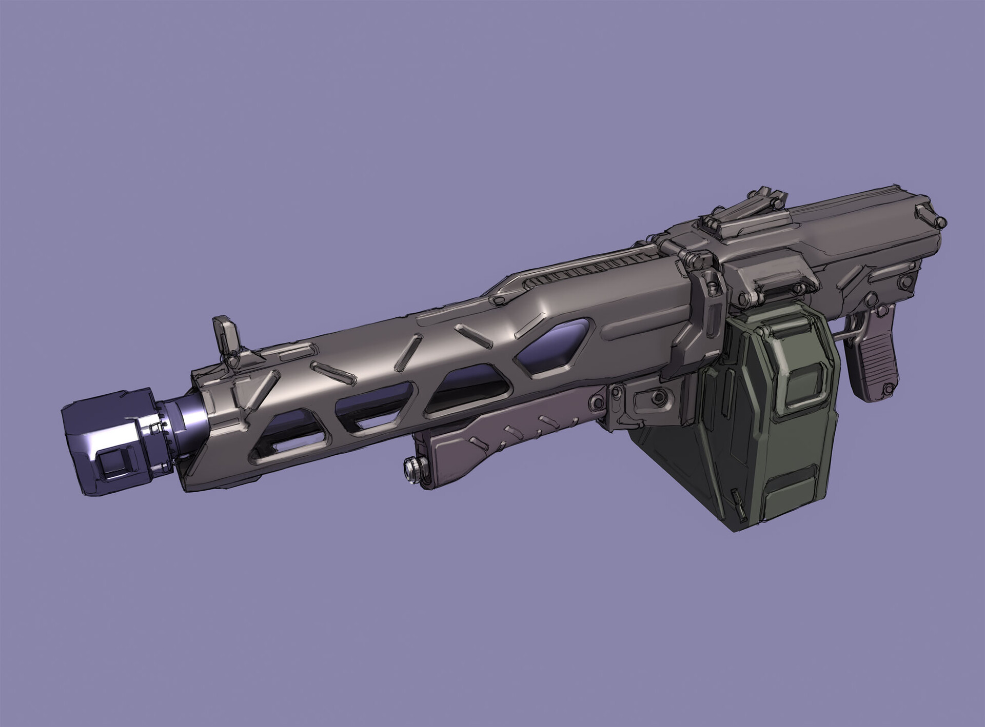 Mike Doscher Design - Weapon Concept Sketches - August 2024