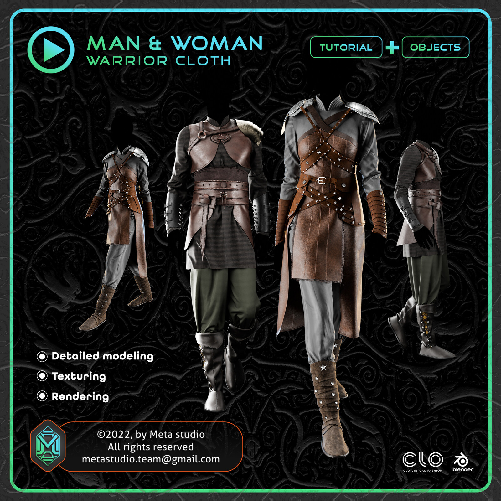 Meta Studio - Man and Women Warrior+Tutorial