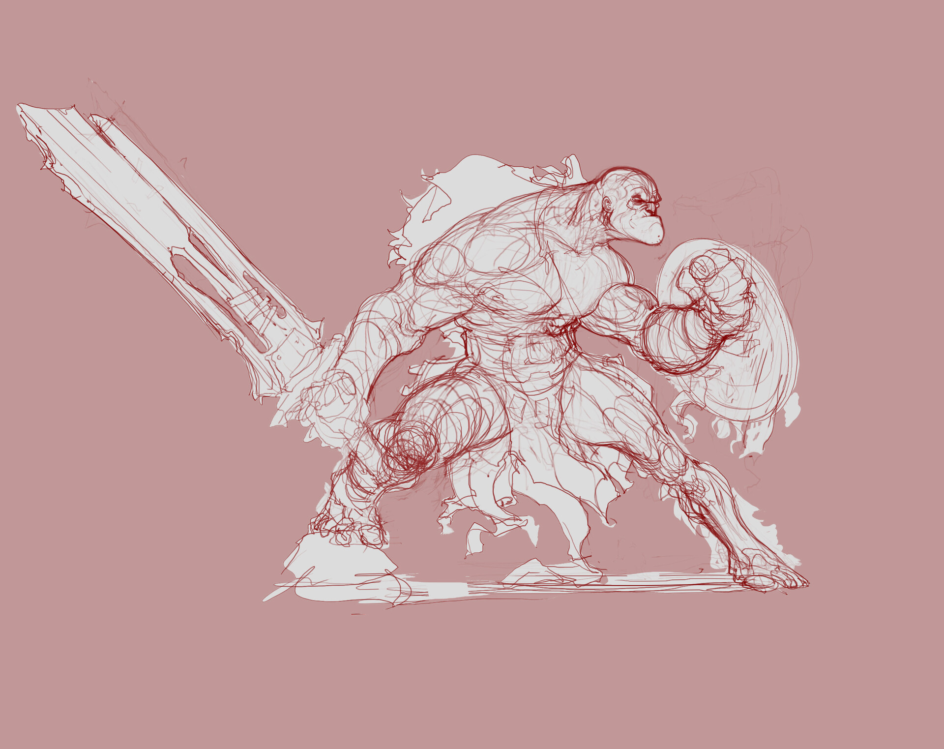 ArtStation - A Barbarian sketch
