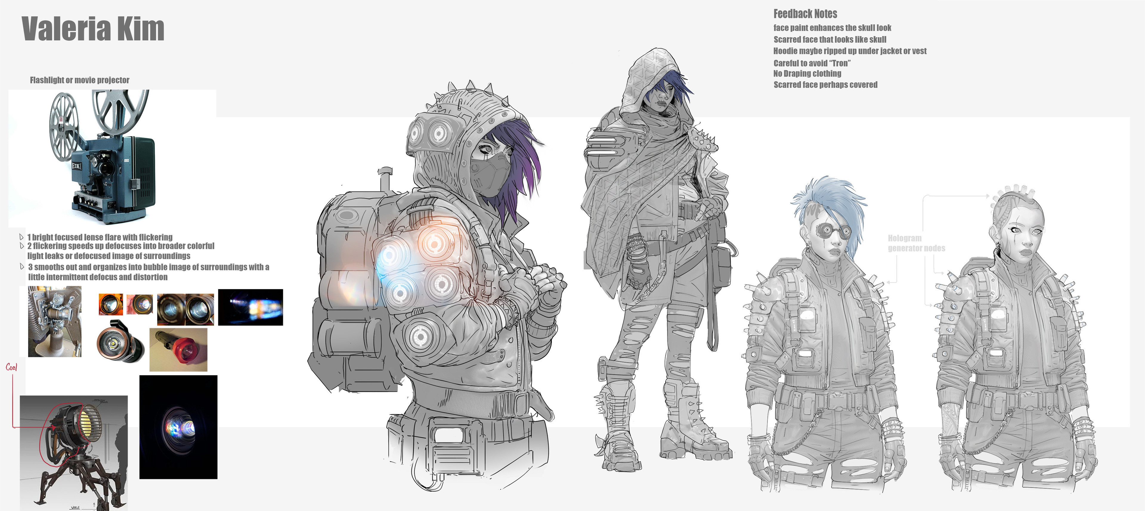 Jason Borne - Developmental Drawings for Last Expedition Character Valeria