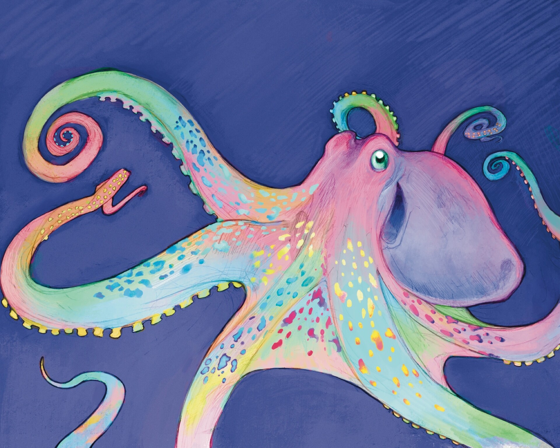 ArtStation - Rainbow Octopus