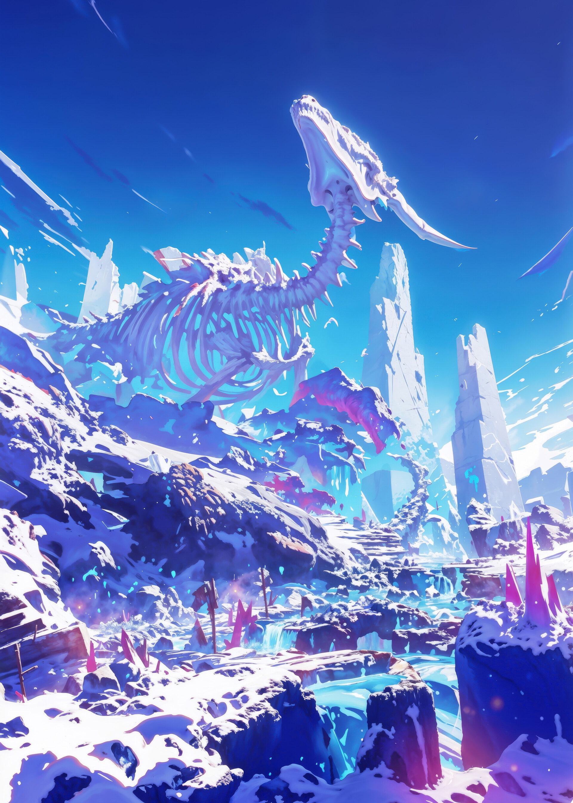 ArtStation - Dragon Remnants in the Iceberg Biome