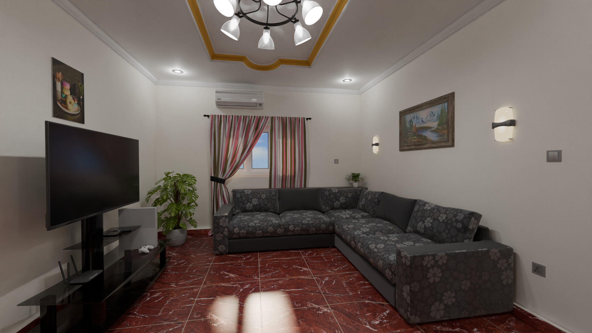 ArtStation - Living Room 3D Design-2