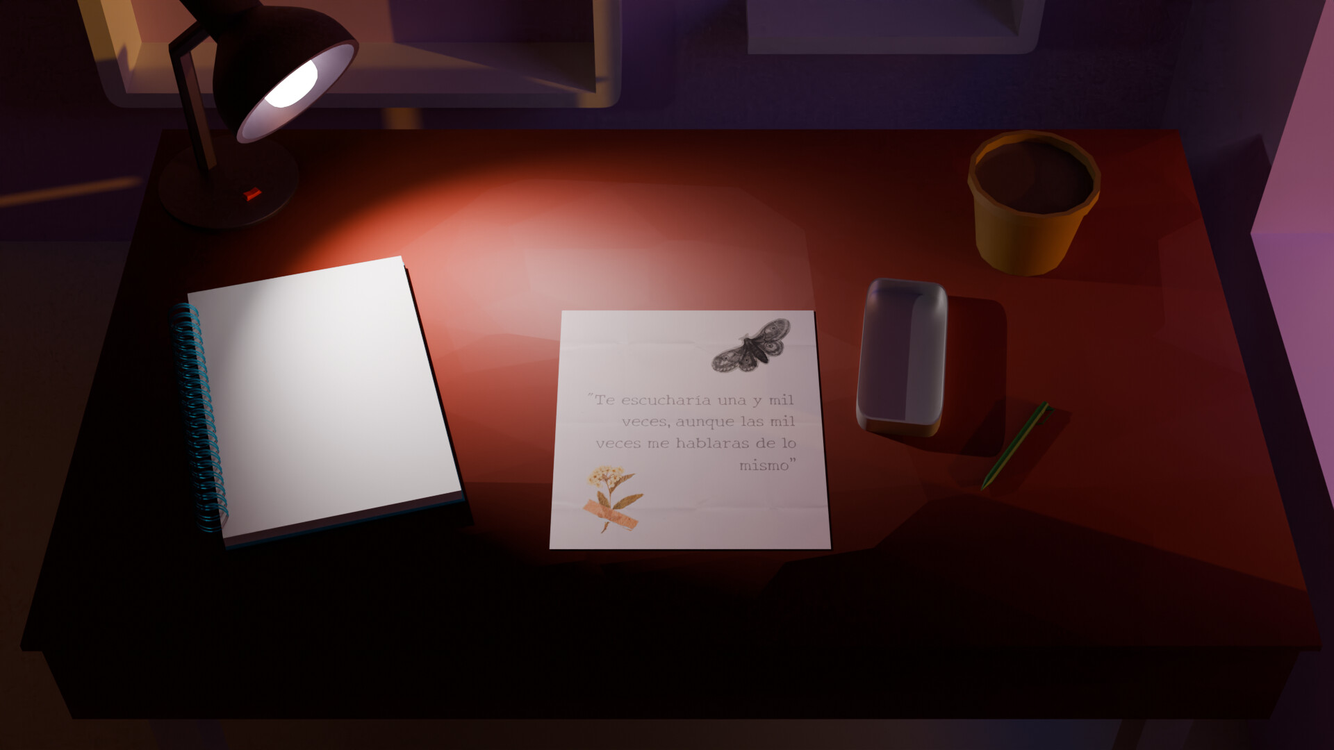 ArtStation - Low poly desk