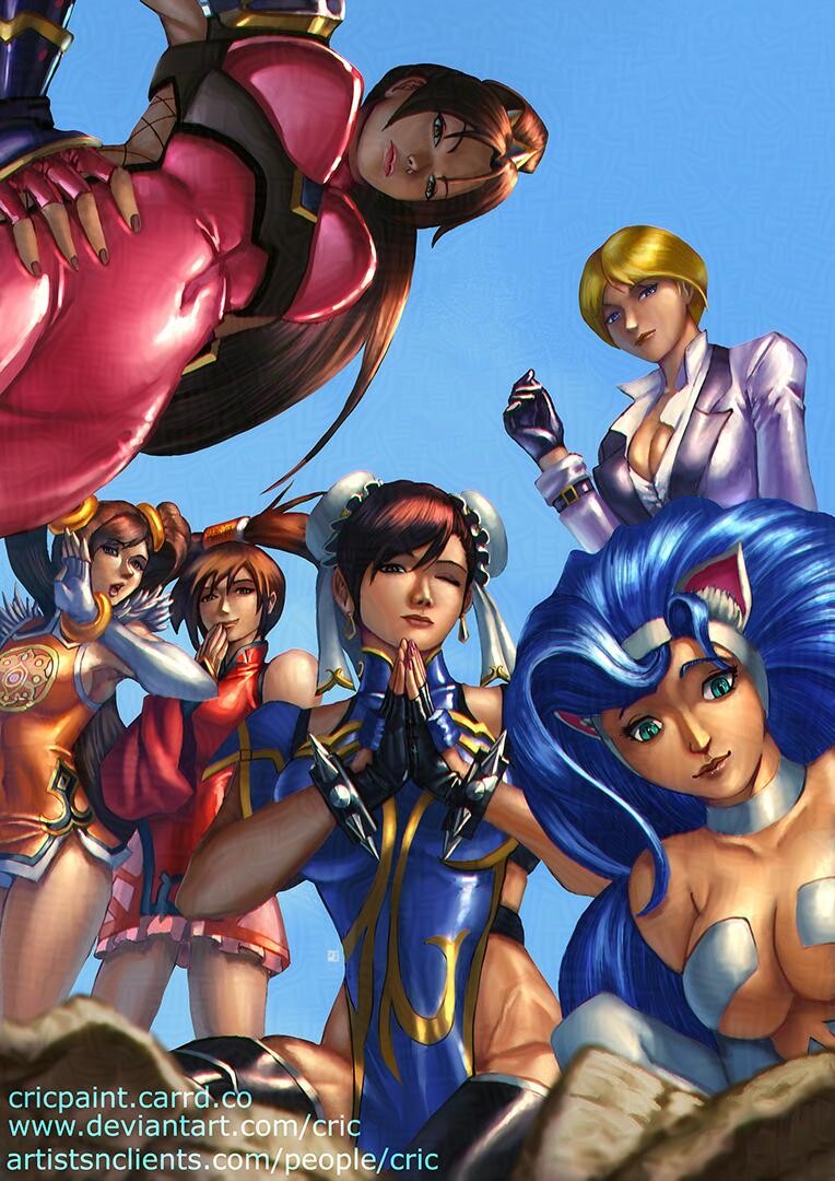 ArtStation - Training with The Fighter Girls