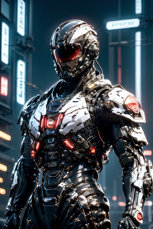 ArtStation - Cyborg in Cyberpunk City
