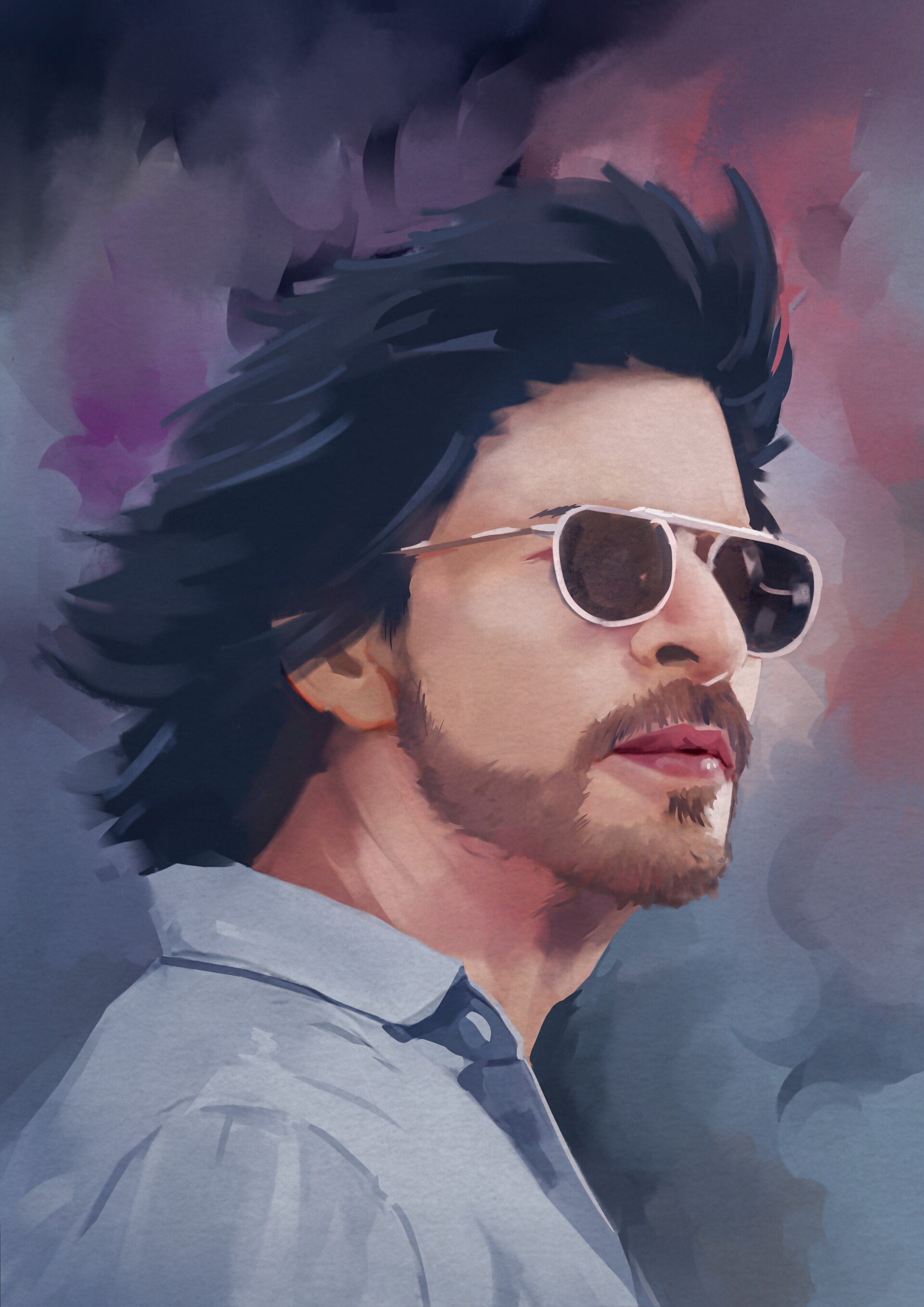 ArtStation - Shahrukh Khan Portrait study