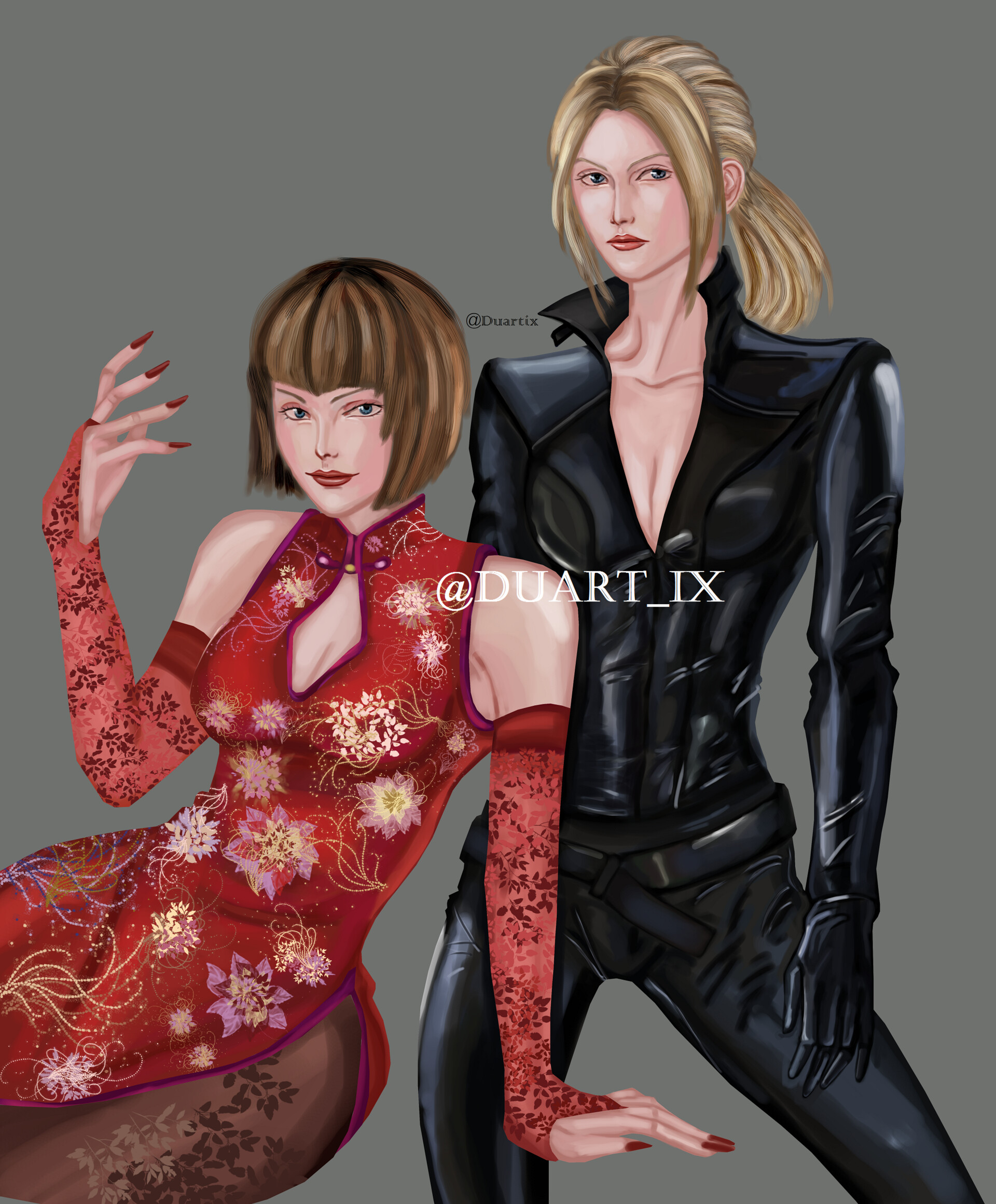 ArtStation - Nina Williams and Anna Williams from Tekken Fanart
