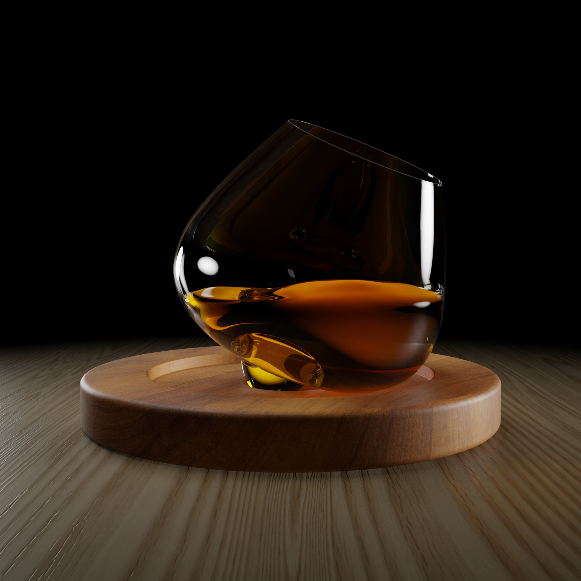 ArtStation - Glass with Whiskey on Stand V2