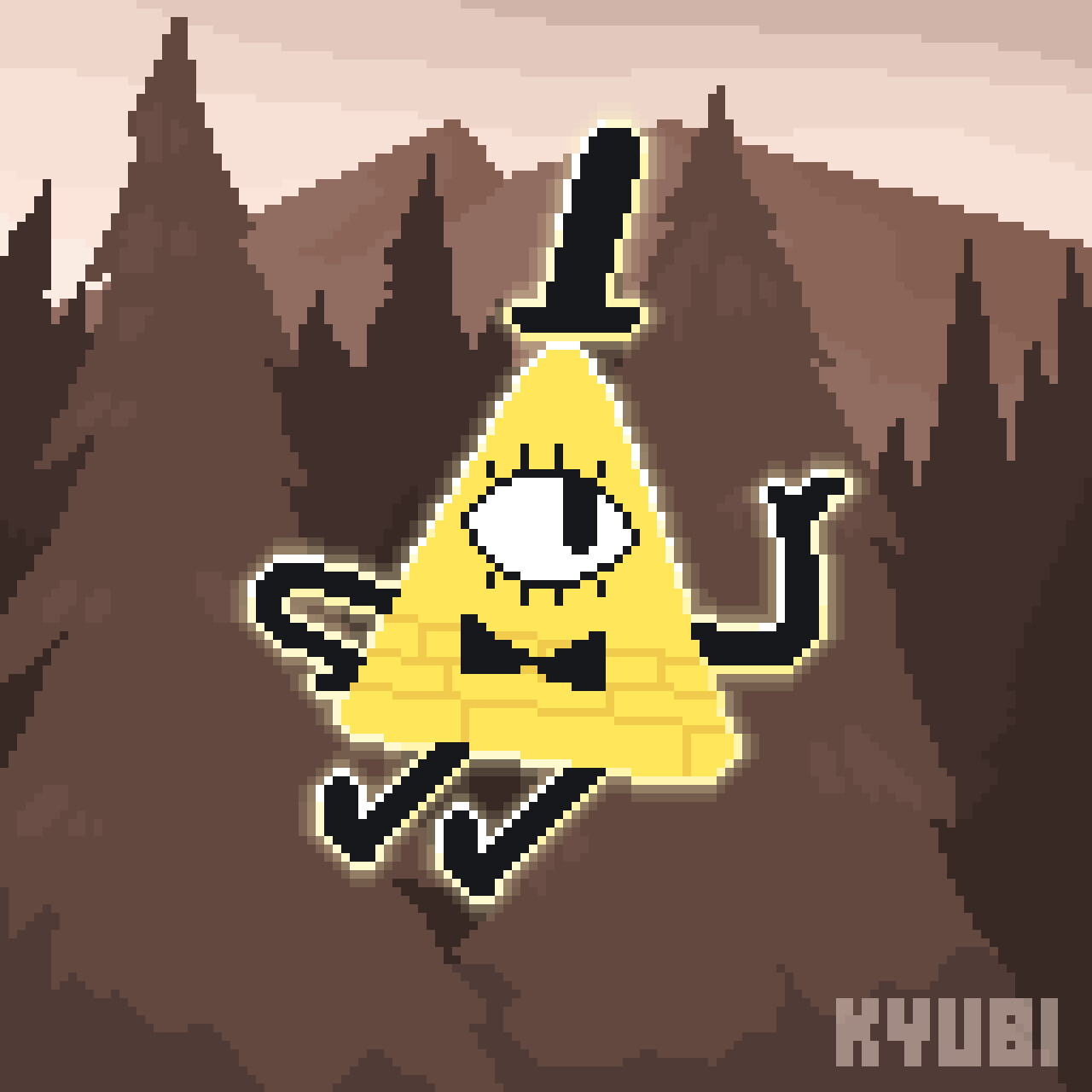 ArtStation - Bill Cipher Pixel Art