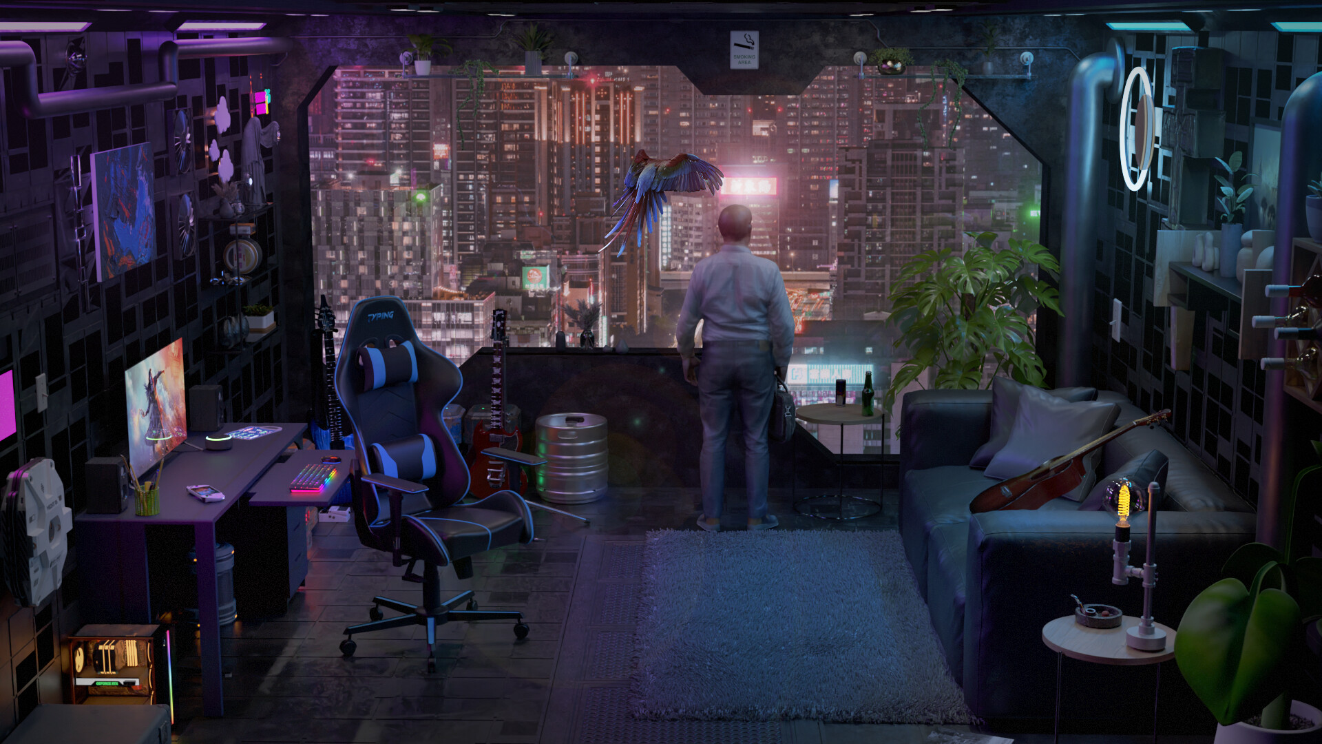 ArtStation - Cyberpunk Room Concept