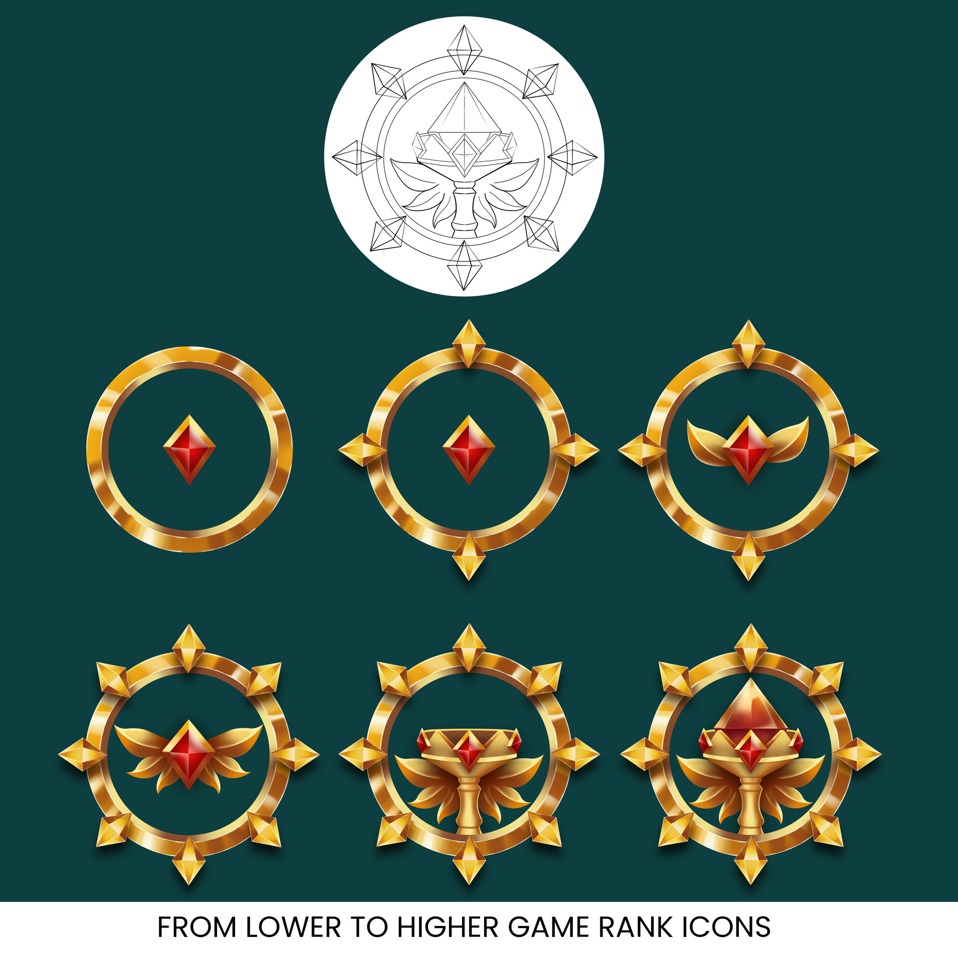 ArtStation - Game ranked icon