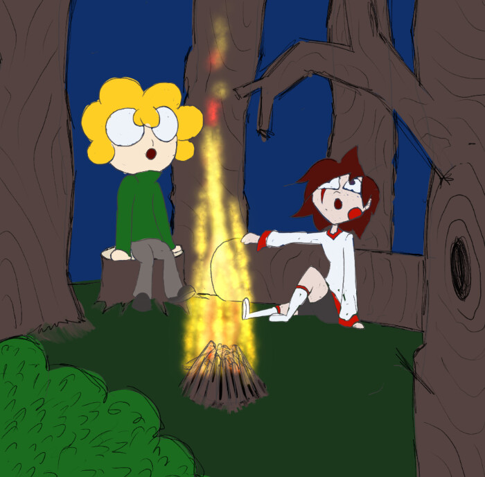 ArtStation - Fire pit scene