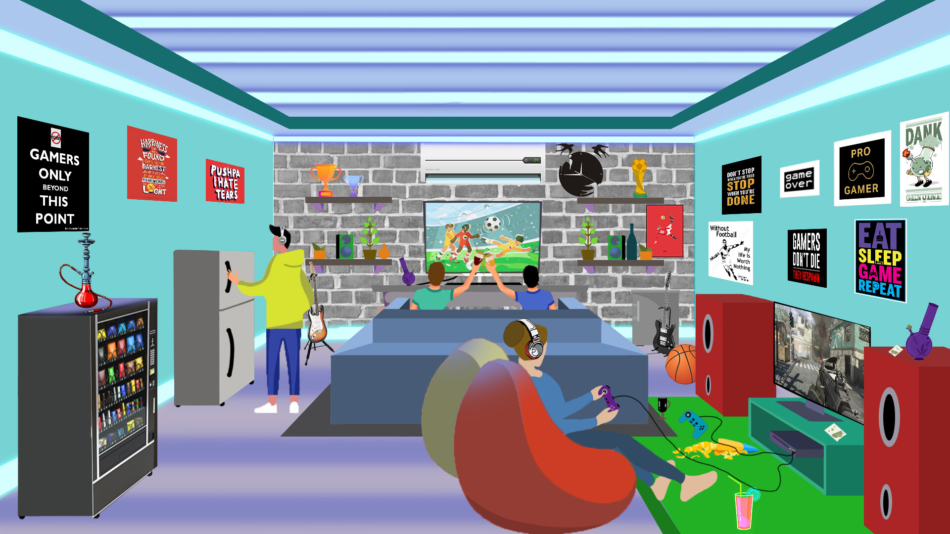 ArtStation - Gaming Room Concept